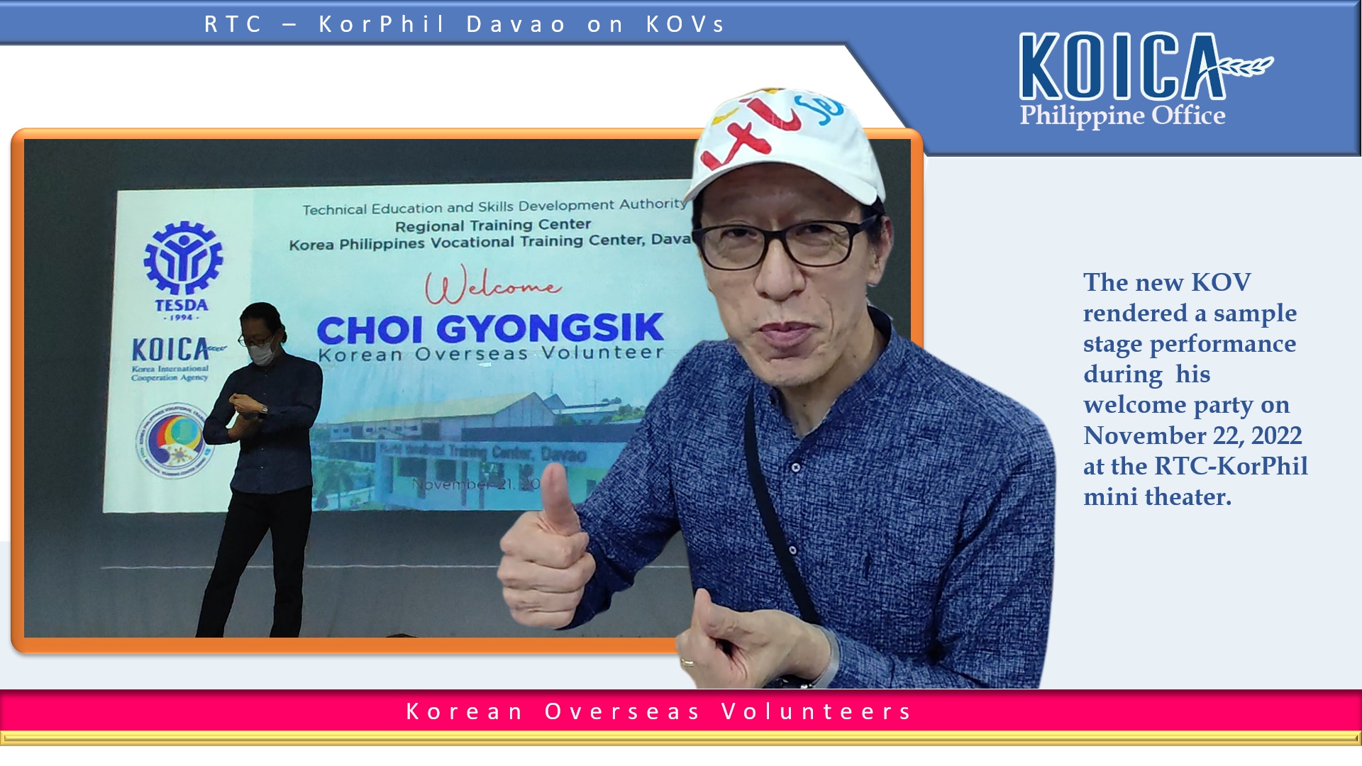KOICA Sends a KOV Anew – RTC-KorPhil Davao