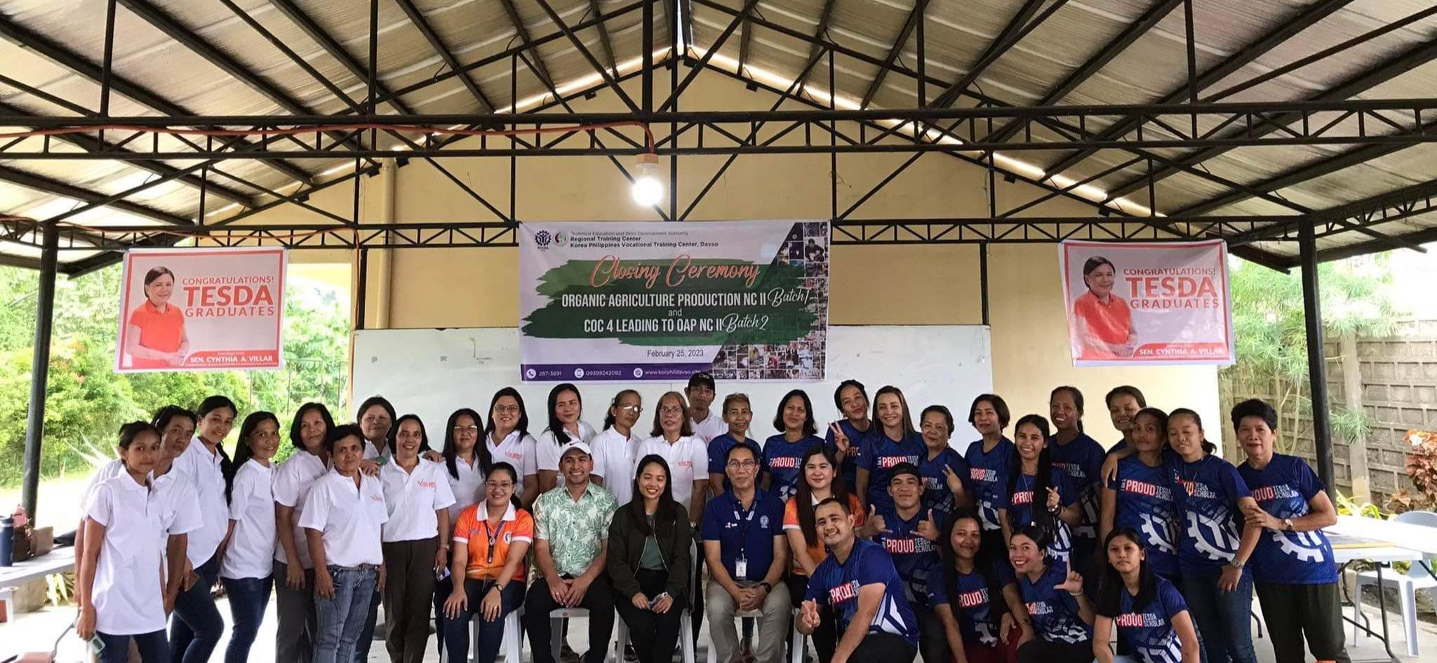 Closing Ceremony for Organic Agriculture Production NC II At Villar ...