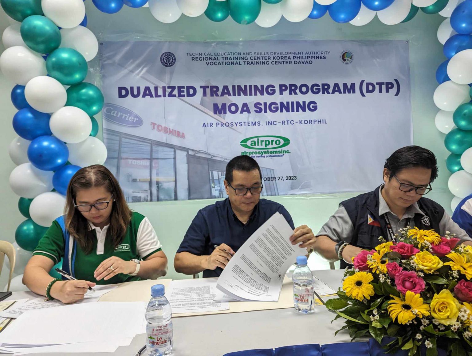 TESDA XI signs Dual Training System MOA with Air Prosystems, Inc. – RTC ...
